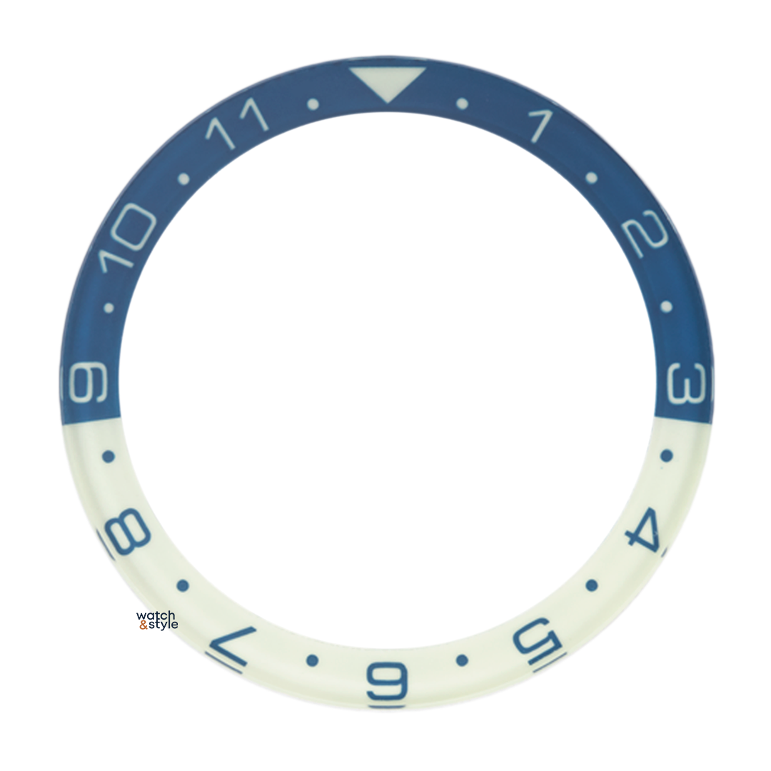 GI1577 SKX013 Flat Glass Bezel Insert - Lumed Dual Time - B. Wayne ...