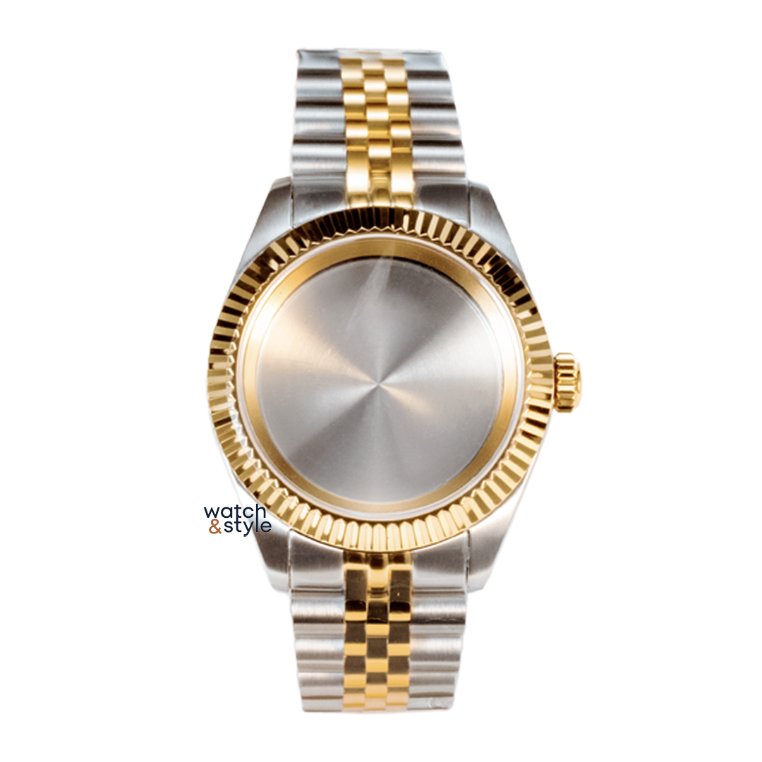 RC1204 40mm Fluted Bezel Case - Two Tone Silver/Gold – Watch&Style