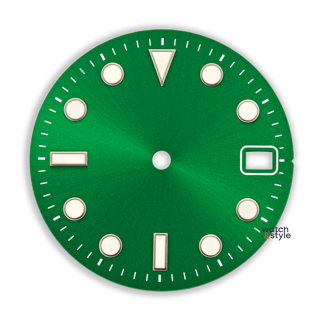 D1223 Sub Style Dial - Sterile - Sunburst Green – Watch and Style