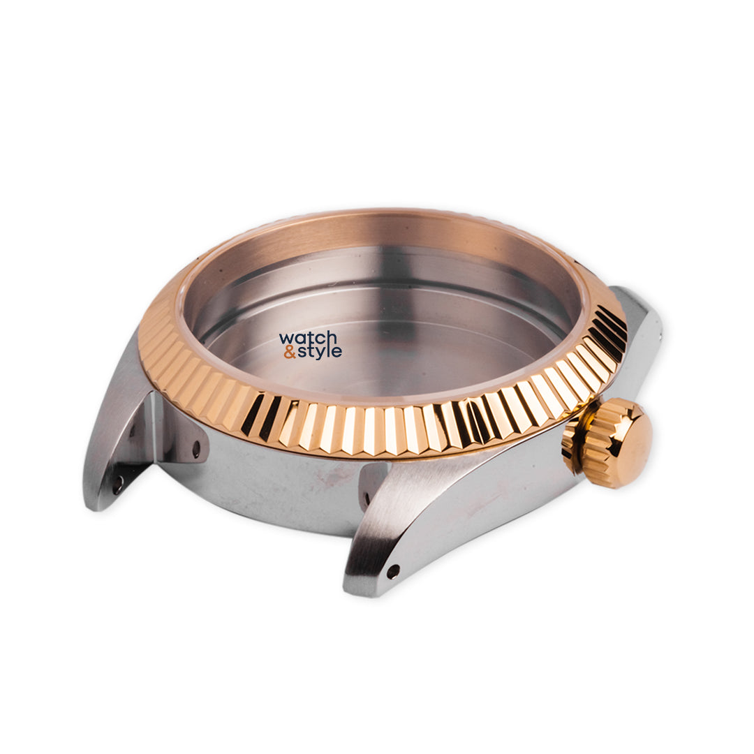 RC1053 36mm Fluted Bezel Case - Two Tone - Gold/Silver – Watch and Style